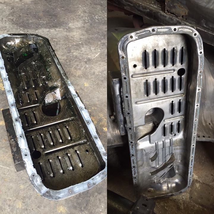 Before and after of a sump we did. If you are rebuilding an engine ...
